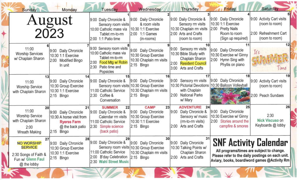 Activities - Manatawny Village